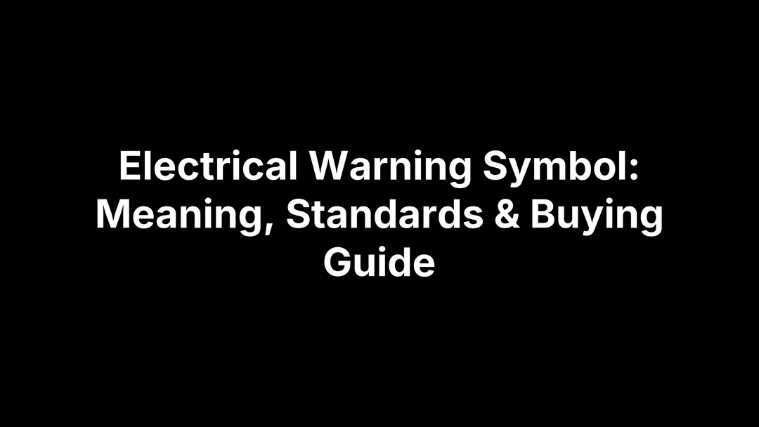 Electrical Warning Symbol: Meaning, Standards & Buying Guide – Safety ...
