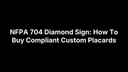 NFPA 704 Diamond Sign: How To Buy Compliant Custom Placards – Safety Decals