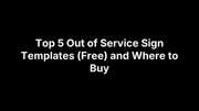 Top 5 Out of Service Sign Templates (Free) and Where to Buy – Safety Decals