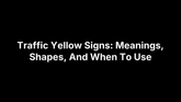 Diamond Road Signs: Meanings, Colors, Examples, And Uses – Safety Decals