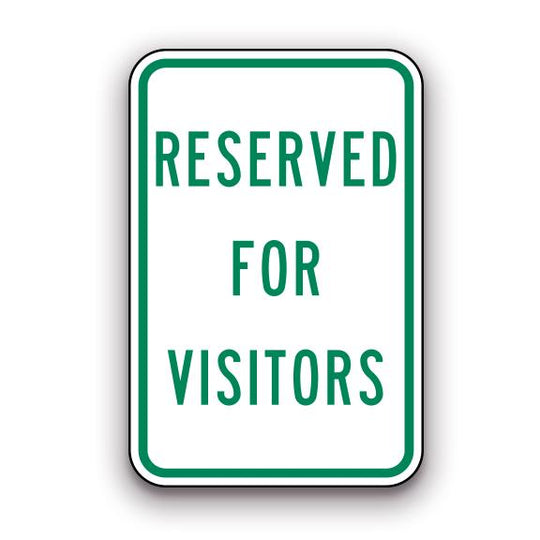 Sign - Reserved for Visitors, Green | Safety Decals