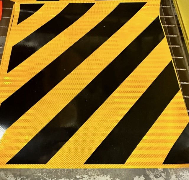 Chevron Squares 24" x 24", Orange/Black | Safety Decals