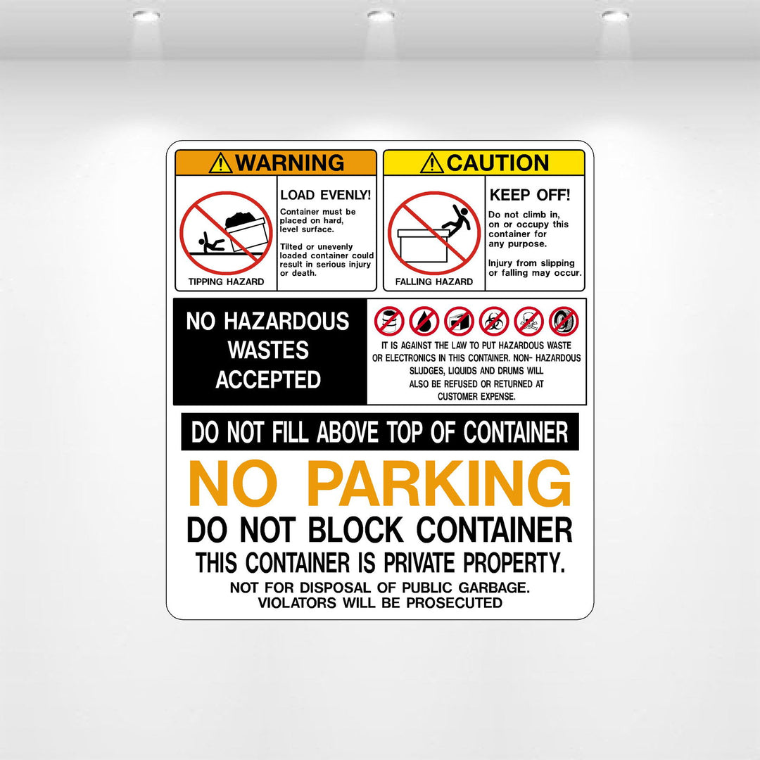 ANSI All-In-One Safety Decal | Multi-Message Warning Label – Safety Decals