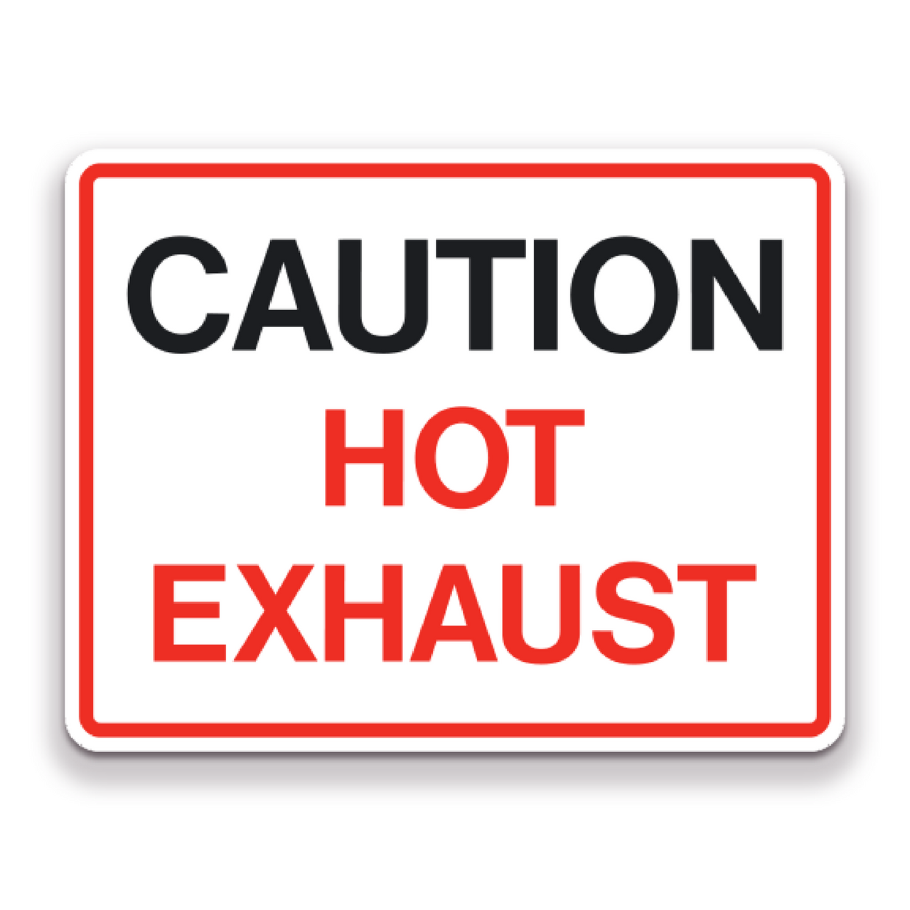 Decal - Caution Hot Exhaust, Black/Red | Safety Decals