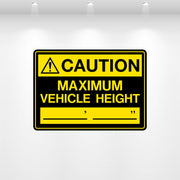 Caution Maximum Vehicle Height Decal | Safety Clearance Warning ...