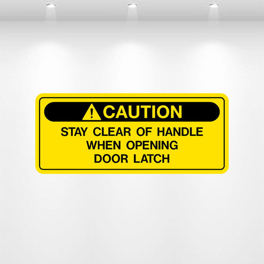 Decal - Caution Stand Clear of Handle | Safety Decals
