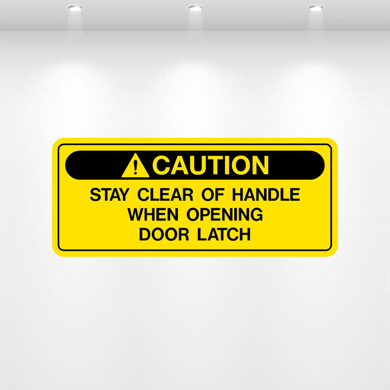 Decal - Caution Stand Clear of Handle | Safety Decals