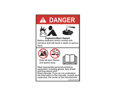 Decal - Danger, Explosion with Symbols | Safety Decals
