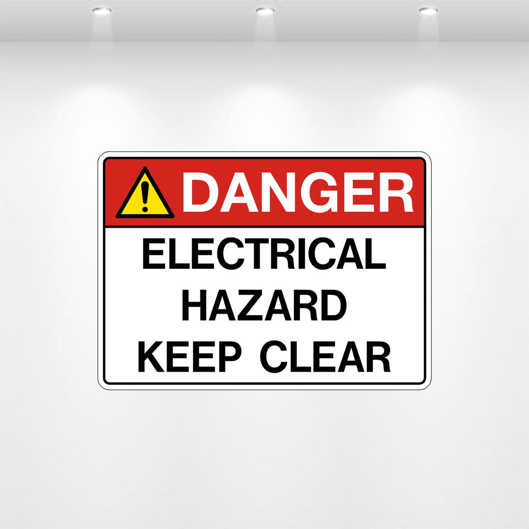 Electrical Hazard Warning Decal | Keep Clear Signage – Safety Decals