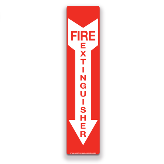 Decal - Fire Extinguisher Arrow, Red | Safety Decals