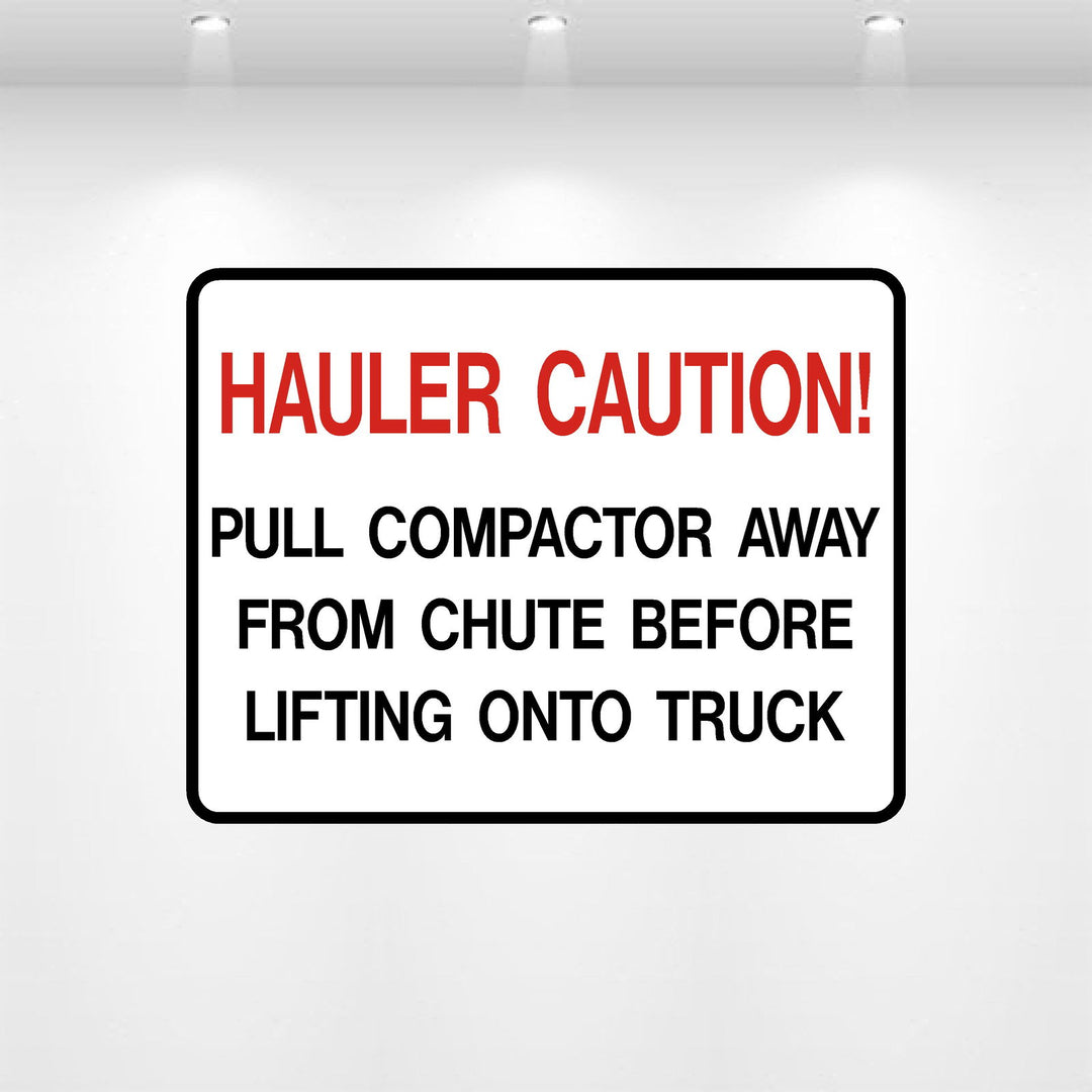 Hauler Caution Decal | Safety Warning for Waste Haulers – Safety Decals