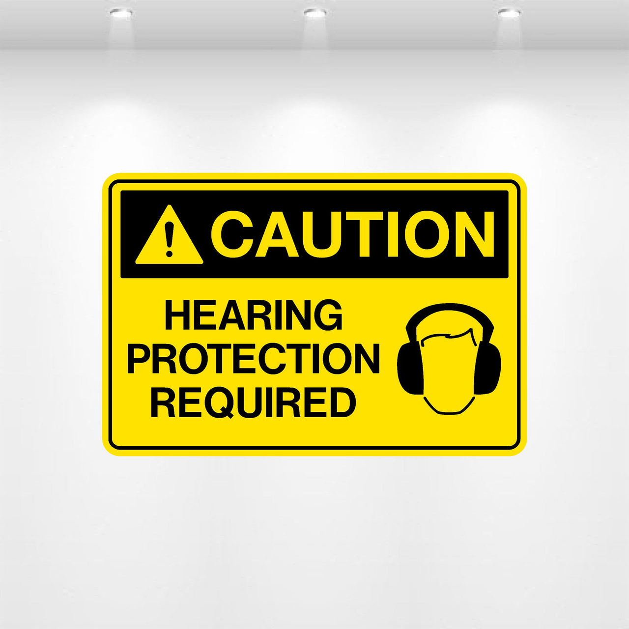 Hearing Protection Required Decal | OSHA Safety Sign – Safety Decals