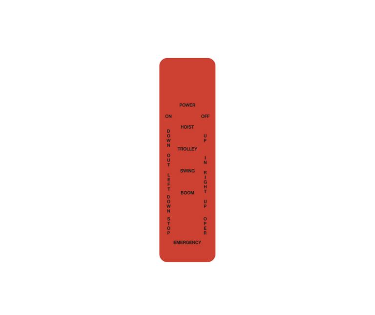 Decal - Hoist, 2.5" W x 9.25" H, Red | Safety Decals