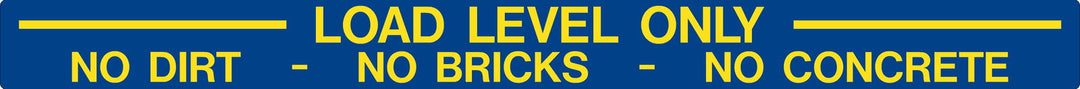 Decal - Load Level Only, 3" W x 36" H, Blue | Safety Decals