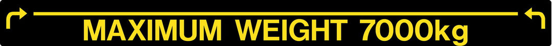 Decal - Maximum Weight 7000kg, Black/Yellow | Safety Decals