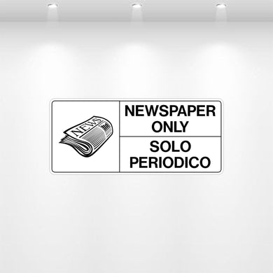 Newspaper Only Decal for Recycling Bins | SafetyDecals.com – Safety Decals