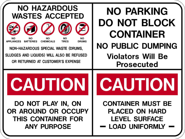 Decal - No Hazardous Wastes Accepted | Safety Decals