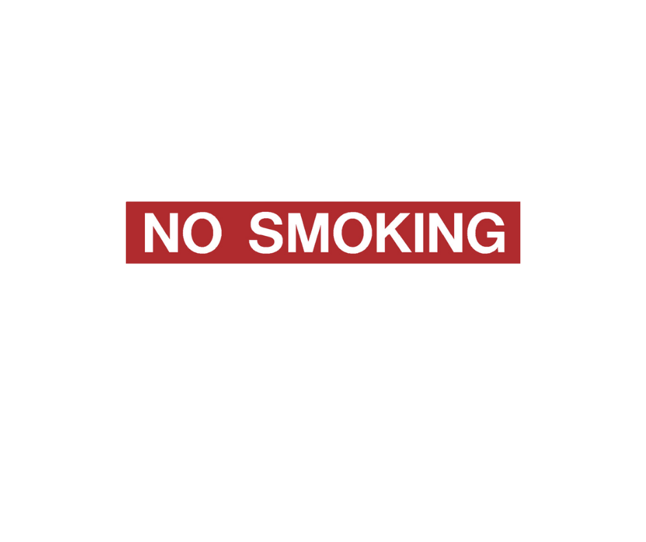 Decal - No Smoking, Red Background | Safety Decals