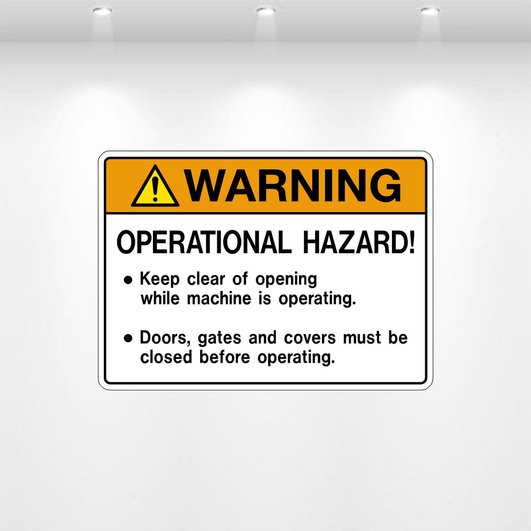 Operational Hazard Warning Decal | ANSI Safety Label – Safety Decals
