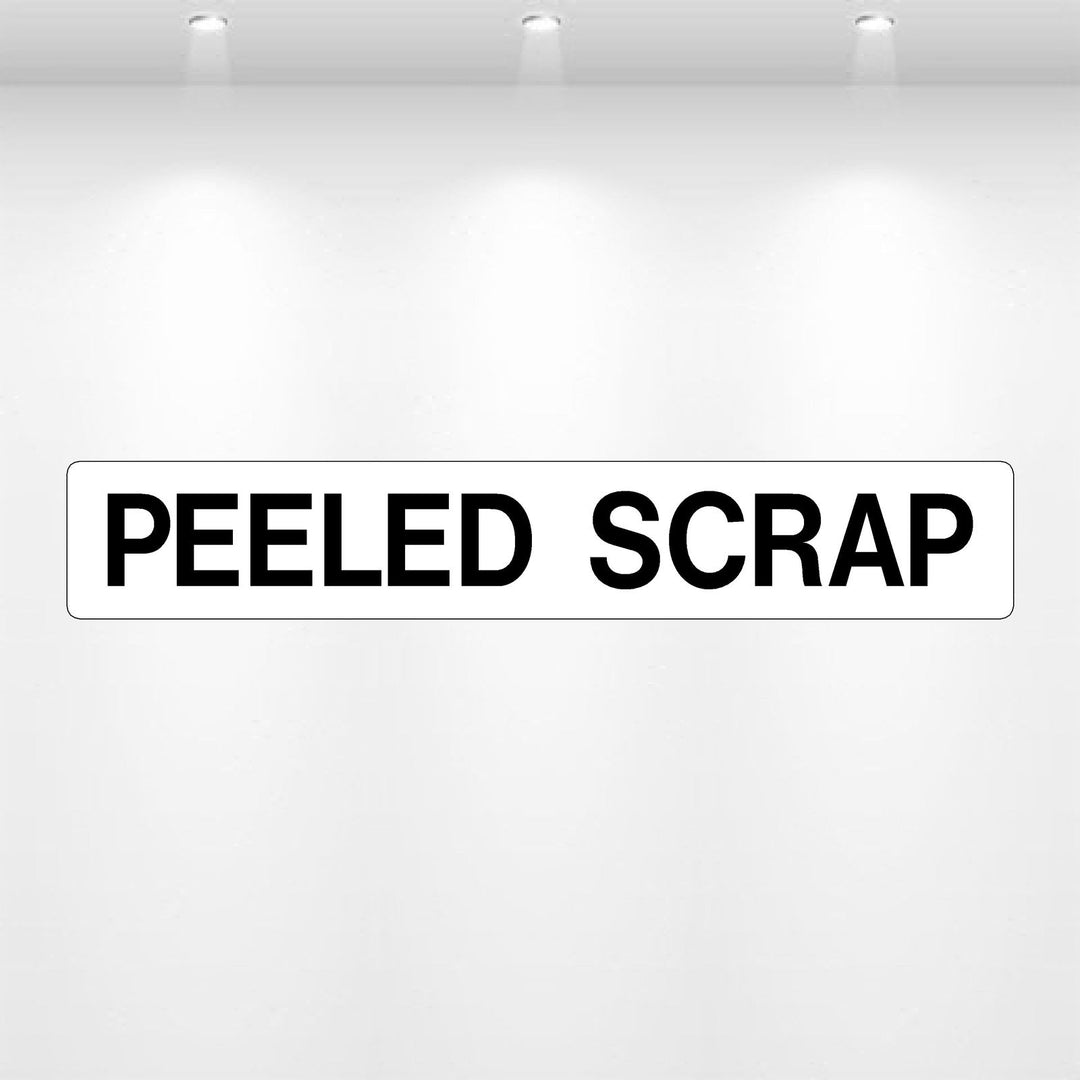 Peeled Scrap Decal – Durable Vinyl Waste Label | Safety Decals