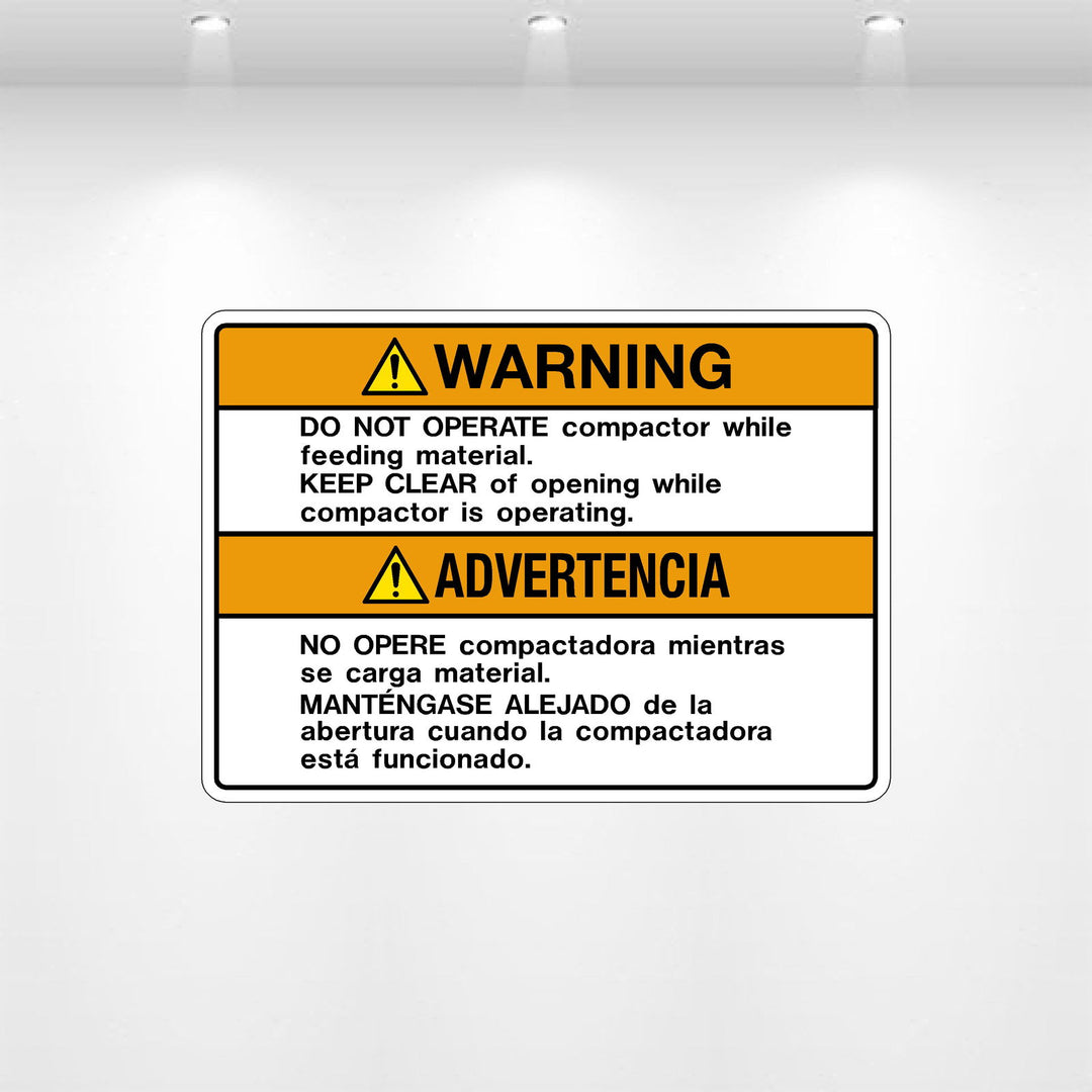Warning Decal – Compactor Safety Label | SafetyDecals.com – Safety Decals