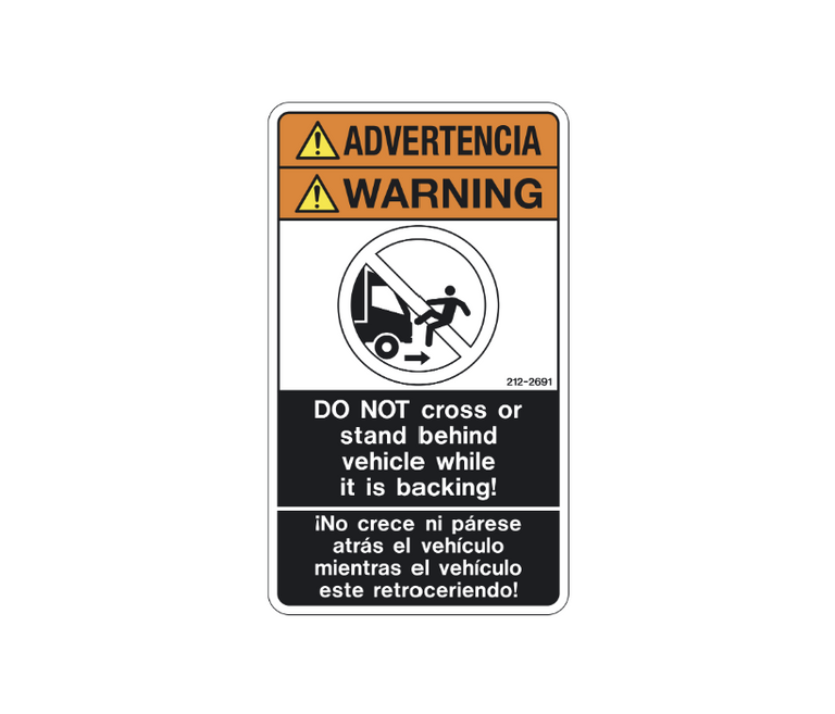 Decal - Warning, Do Not stand behind | Safety Decals