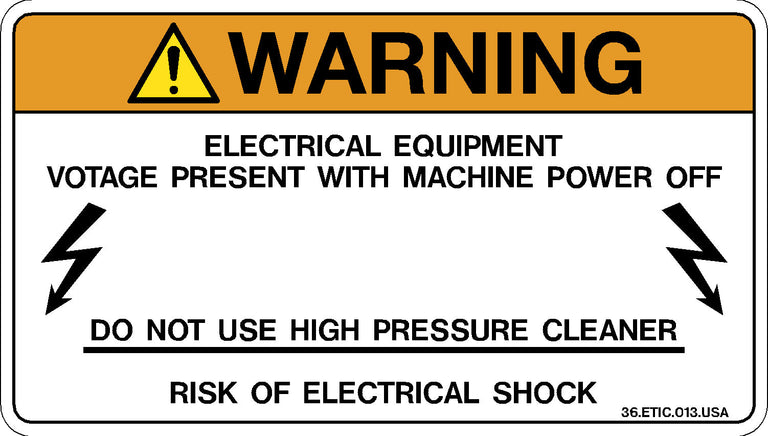 Decal - Warning, Electrical Equipment | Safety Decals