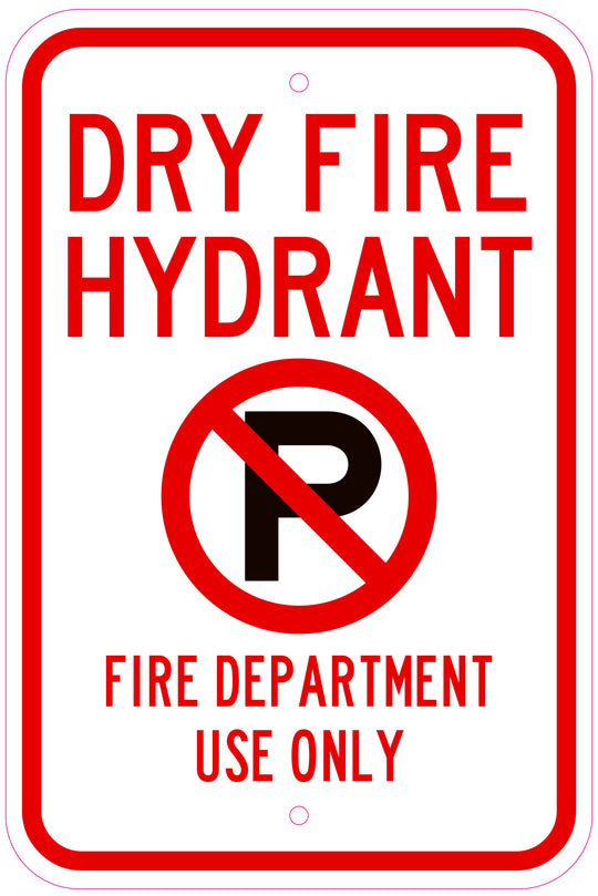 No Parking Dry Fire Hydrant Sign | Fire Access Safety Sign – Safety Decals