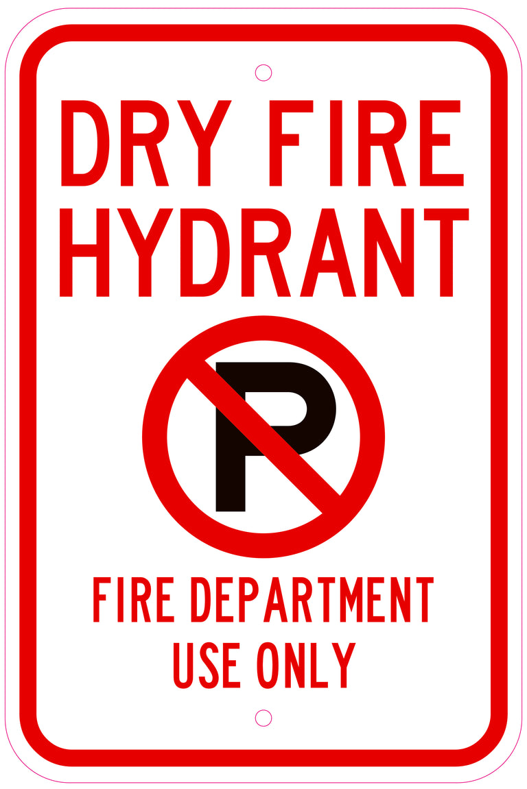 No Parking Dry Fire Hydrant Sign | Fire Access Safety Sign – Safety Decals