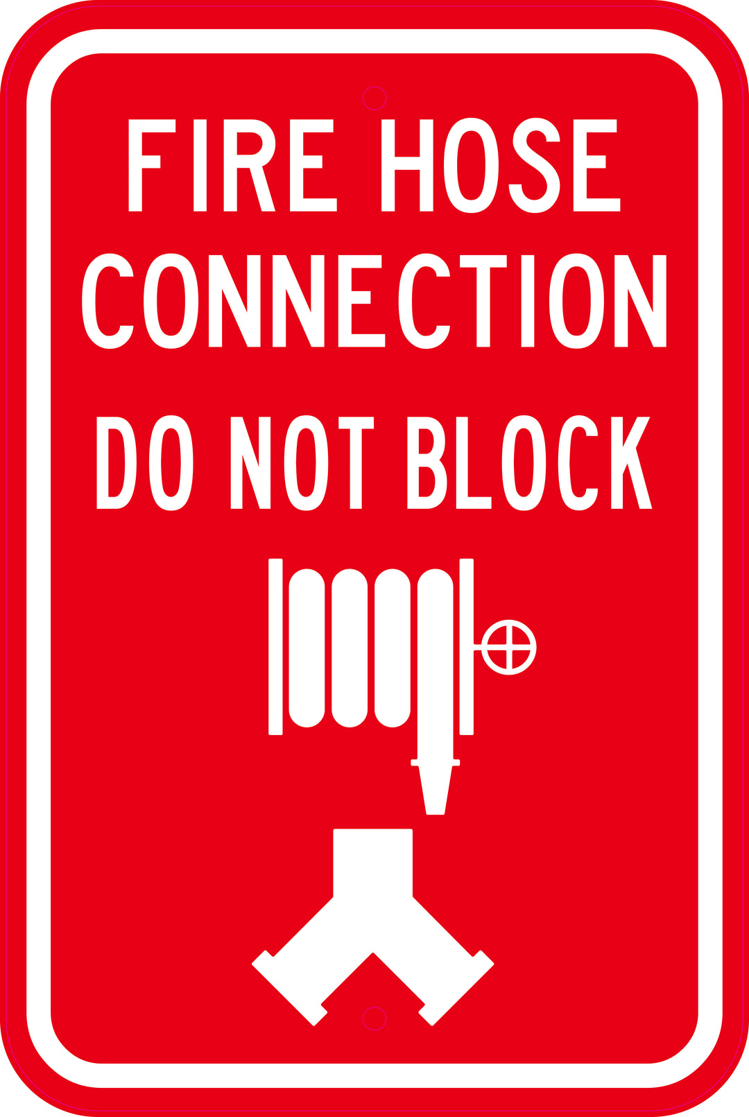 FDC Hose Connection Sign | Fire Department Access Sign – Safety Decals