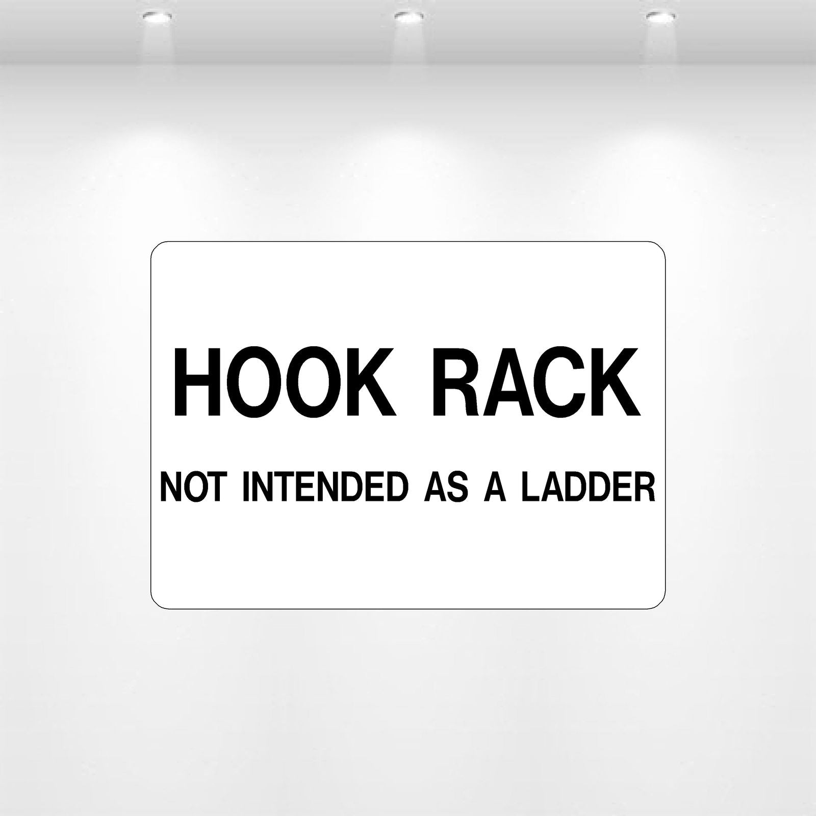 Hook Rack Decal – Vinyl Equipment Label | Safety Decals