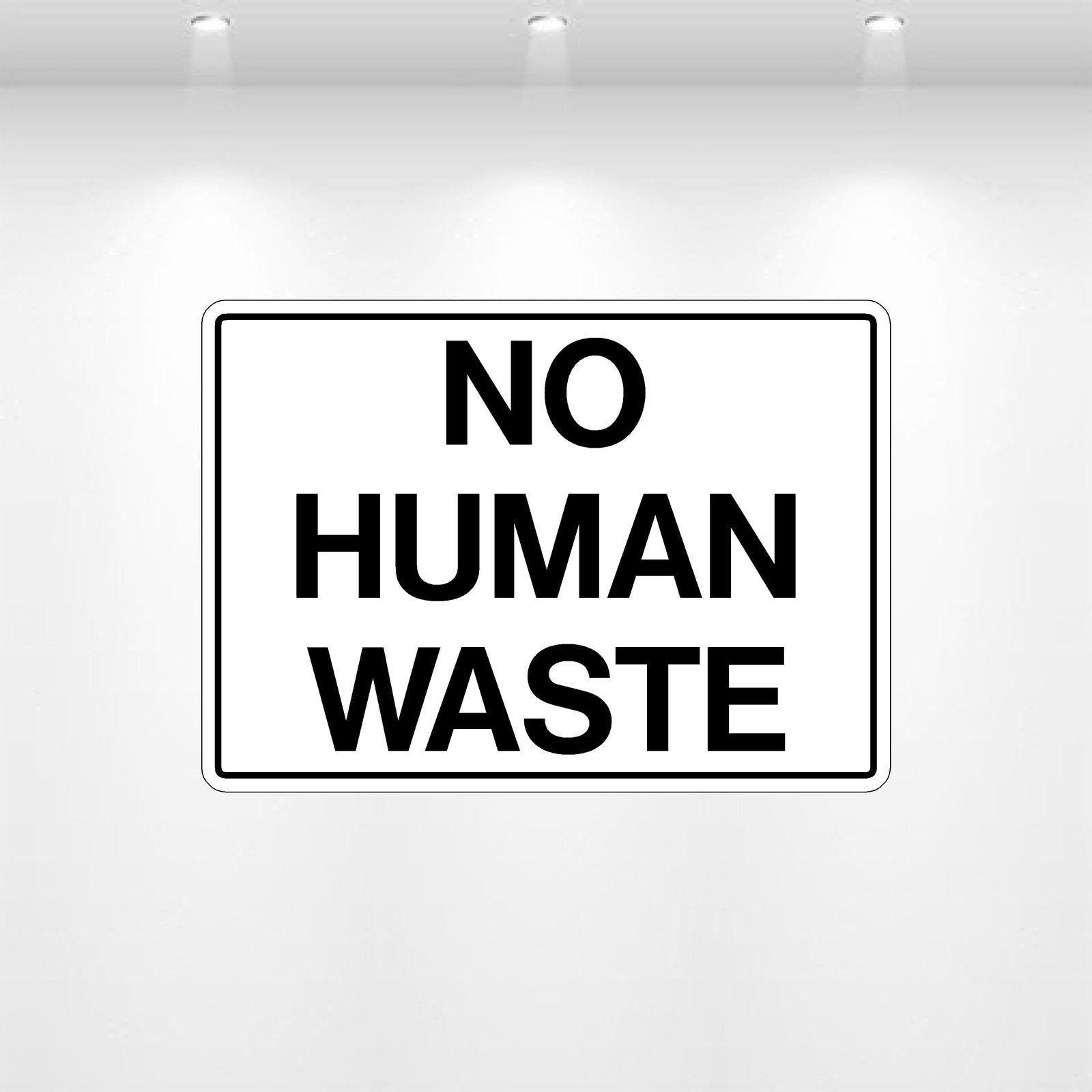 No Human Waste Decal – Waste Disposal Safety Sign – Safety Decals
