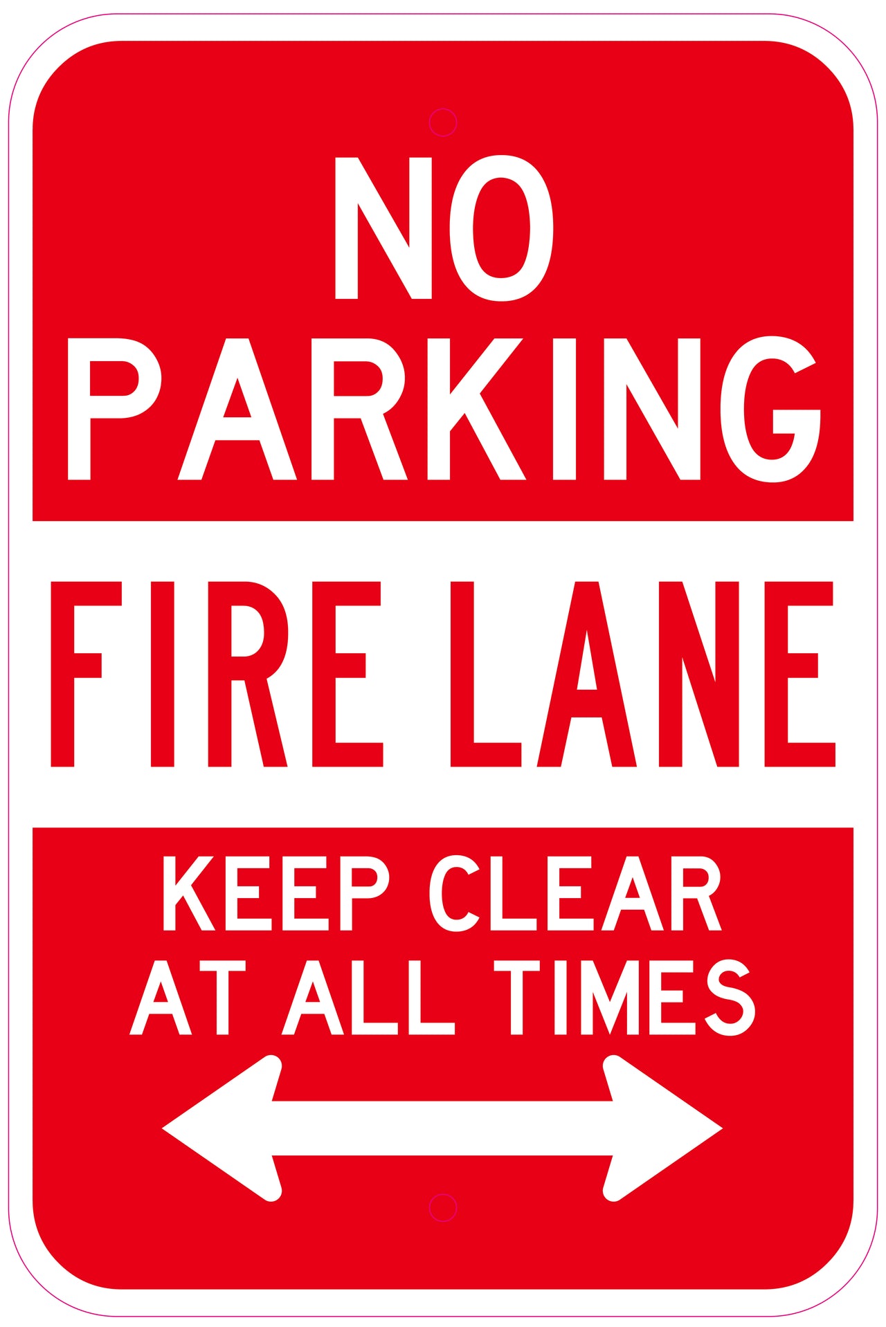 No Parking Keep Clear Sign – Fire Lane Safety | Safety Decals
